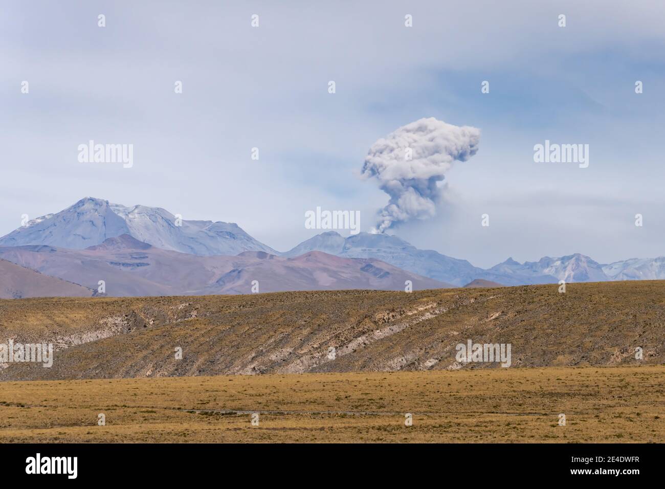 Active Volcano in Mirador de los Volcanes in the Peruvian Andes Stock ...