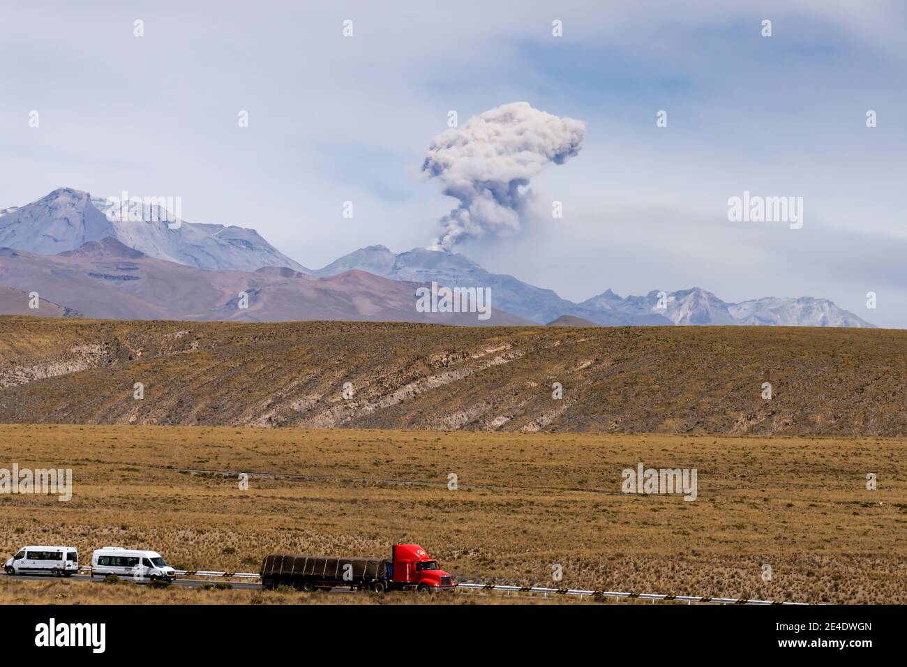 Active Volcano in Mirador de los Volcanes in the Peruvian Andes Stock ...