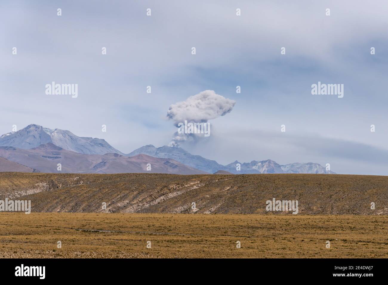 Active Volcano in Mirador de los Volcanes in the Peruvian Andes Stock ...