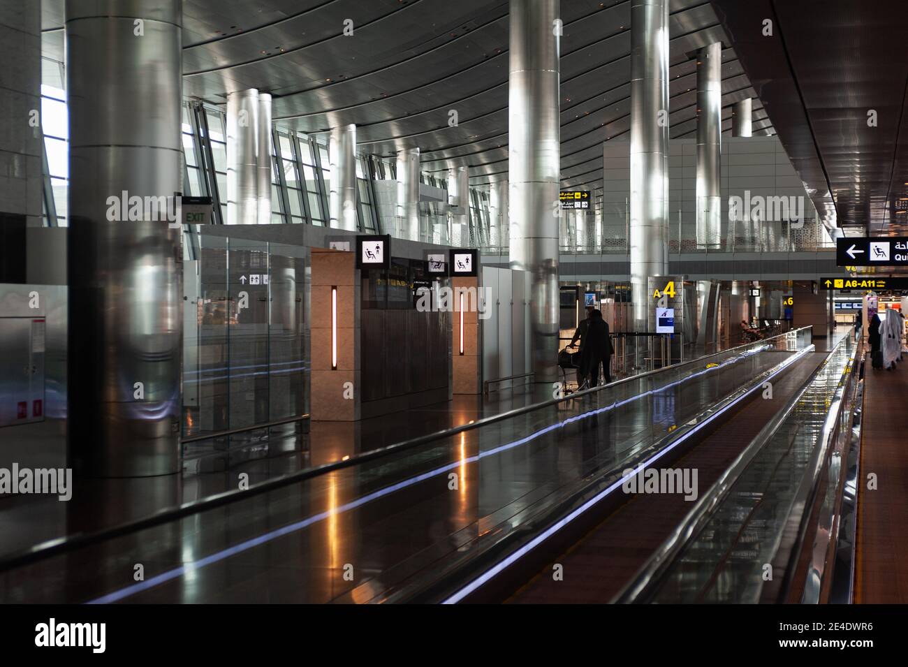 05.06.2019, Doha, Qatar, Asia - Interior view of the new terminal at ...