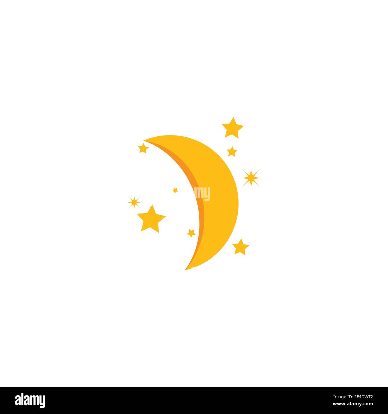 Star and moon logo illustration vector template Stock Vector Image ...