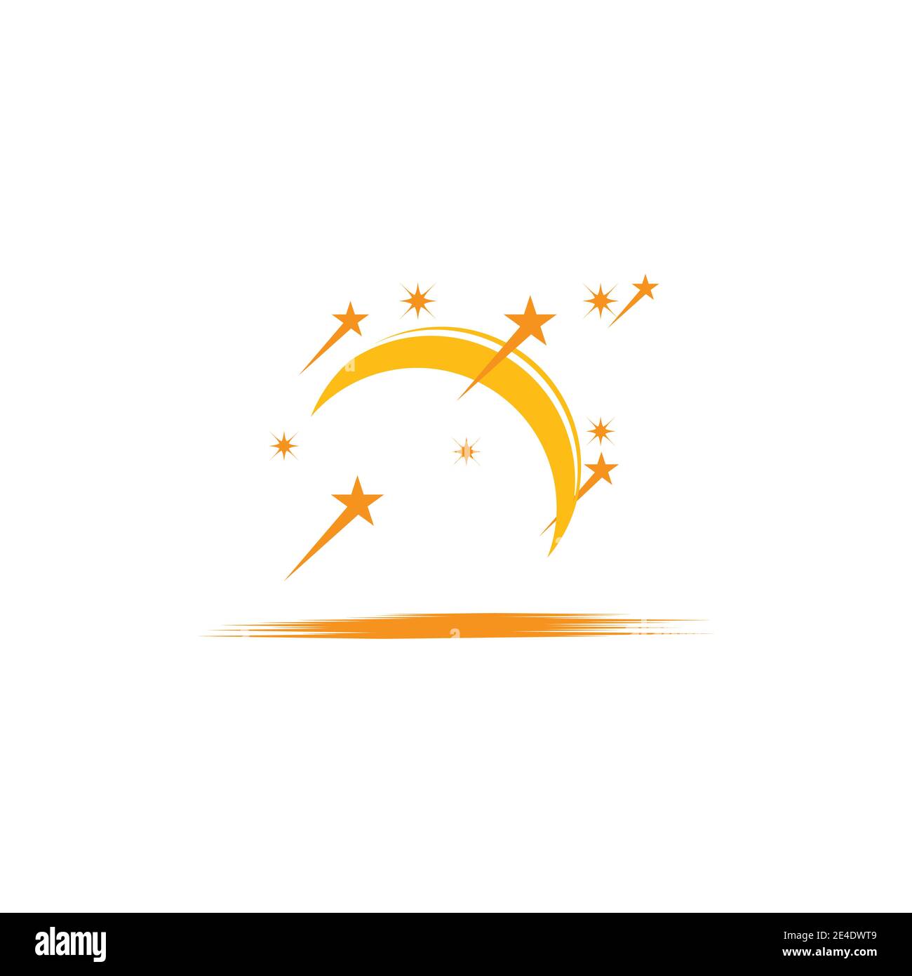Star and moon logo illustration vector template Stock Vector Image ...