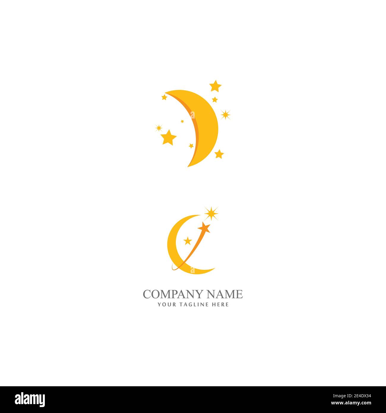 Star and moon logo illustration vector template Stock Vector Image ...