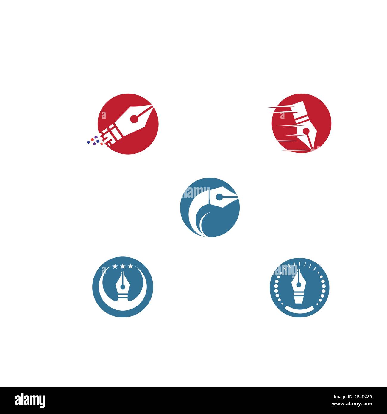 Set Nib Logo Template vector symbol nature Stock Vector Image & Art - Alamy