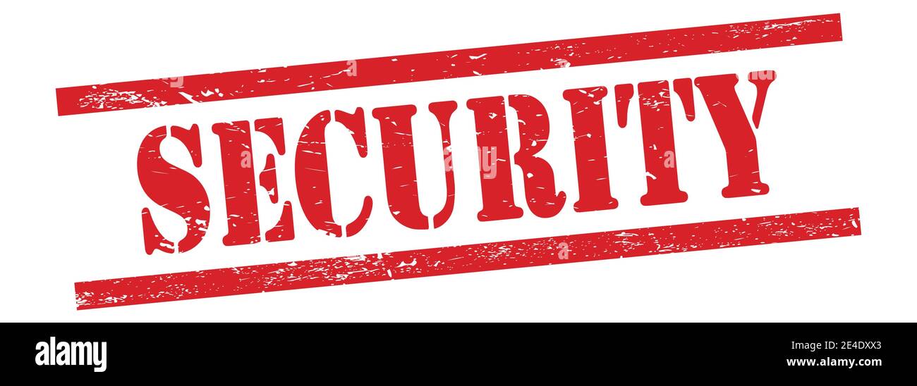 SECURITY text on red grungy vintage rubber stamp Stock Photo - Alamy