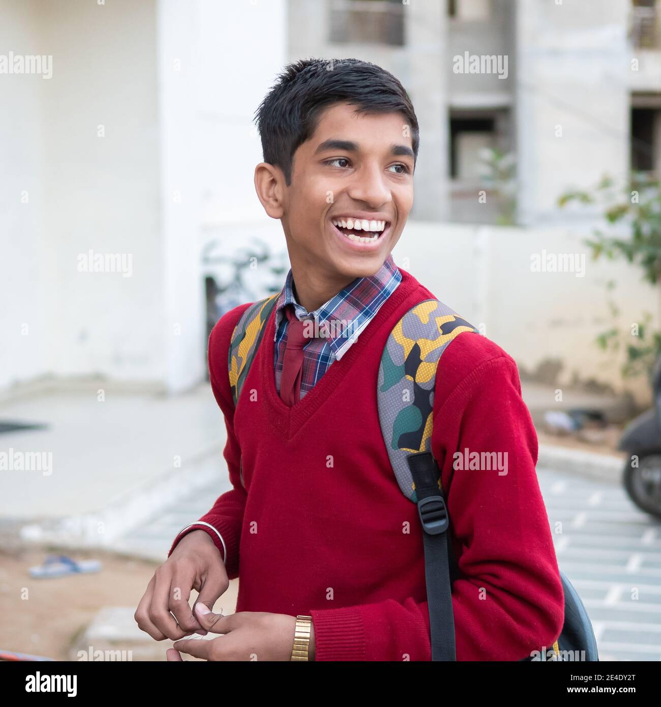 Indian village boy laughing hi-res stock photography and images - Alamy