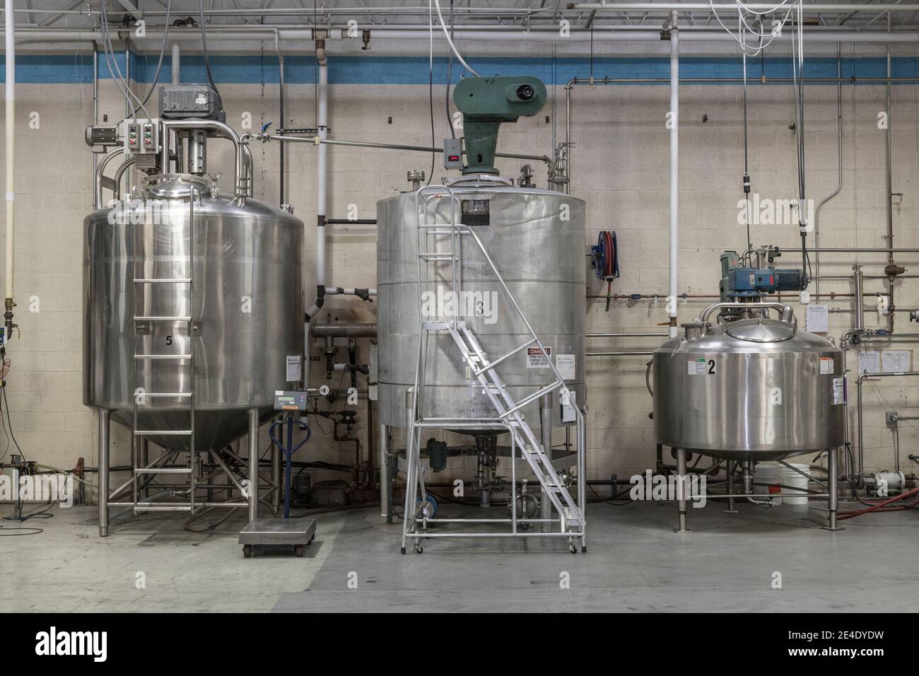 Row of industrial mixing machines, USA Stock Photo - Alamy