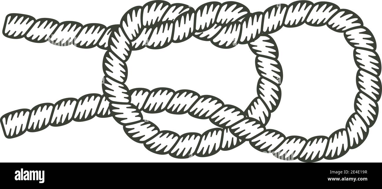 Knot made with a rope with the interior without coloring Stock Vector ...