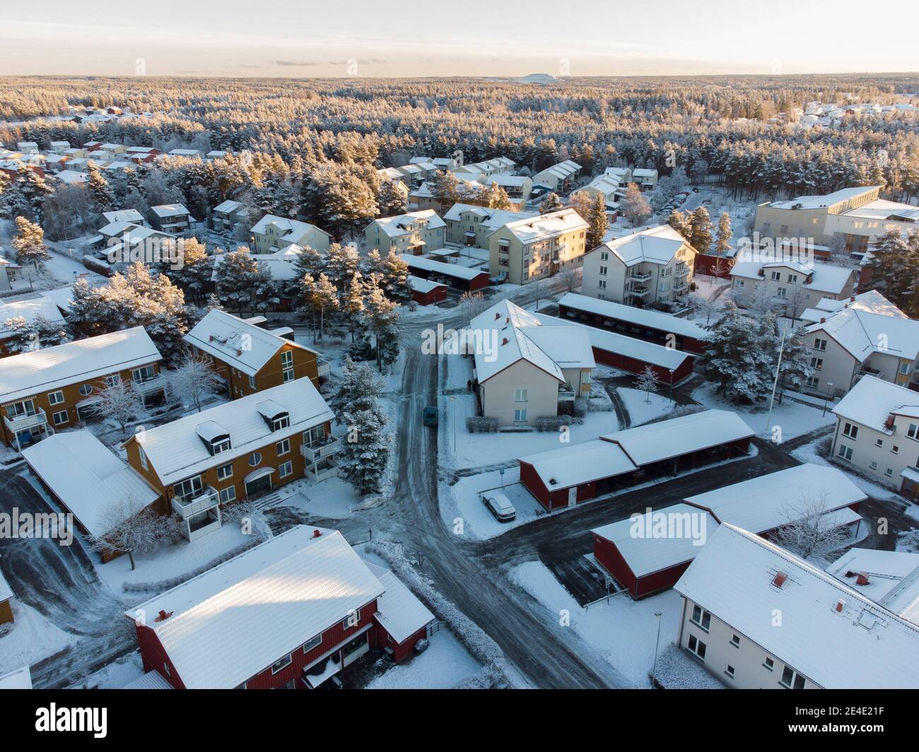 View of Vallentuna with housing Stock Photo - Alamy