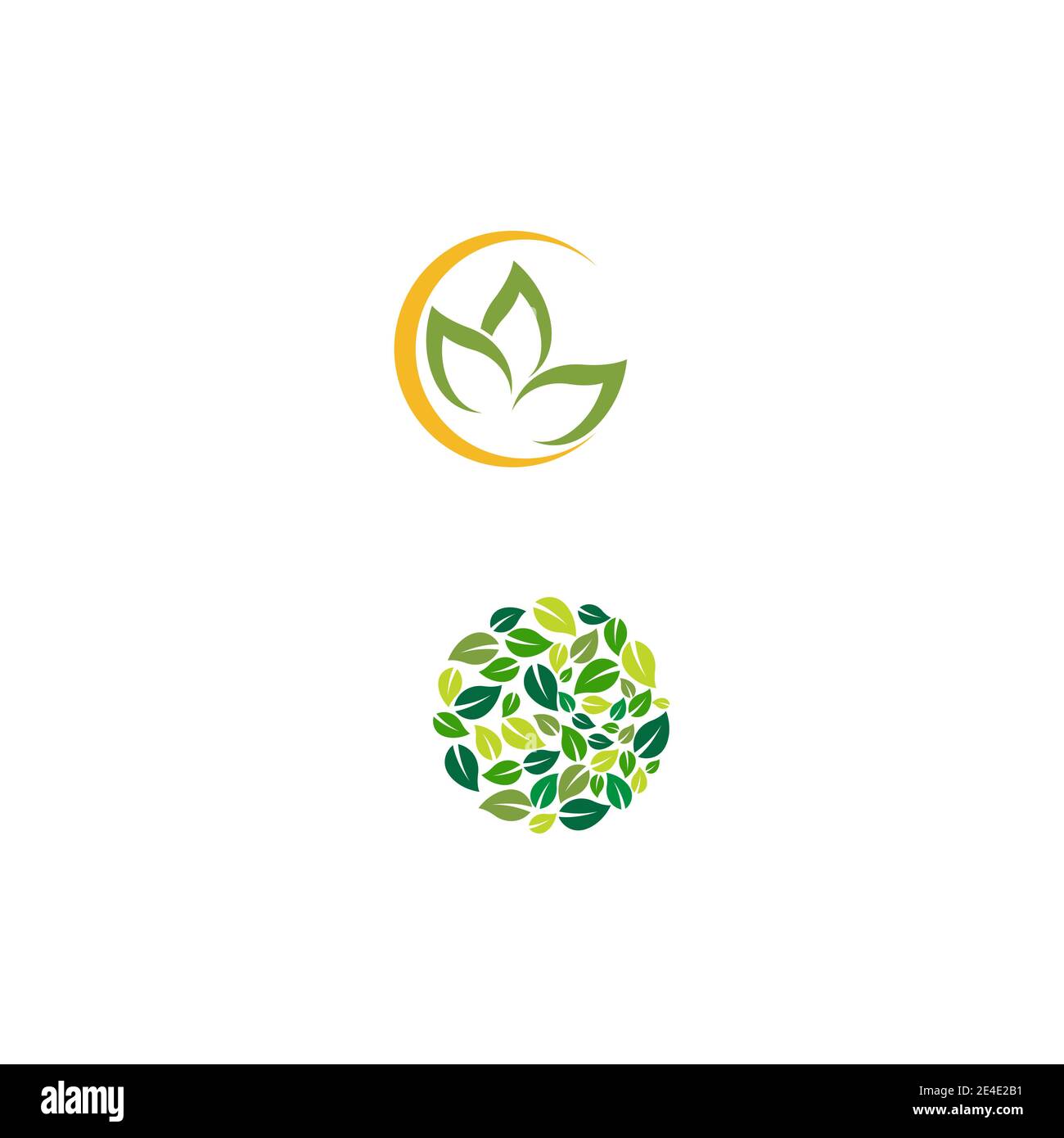 Modern leaf logo hi-res stock photography and images - Alamy