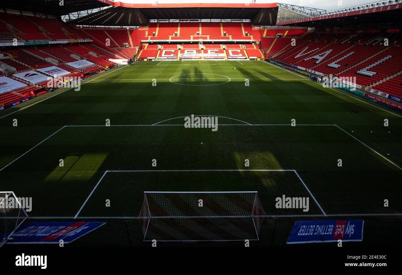 The Valley, London. Picture date: Saturday January 23, 2021 Stock Photo ...