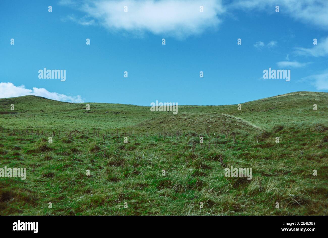 Remains of Burnswark Hill Roman fort earthworks between Ecclefechan and ...