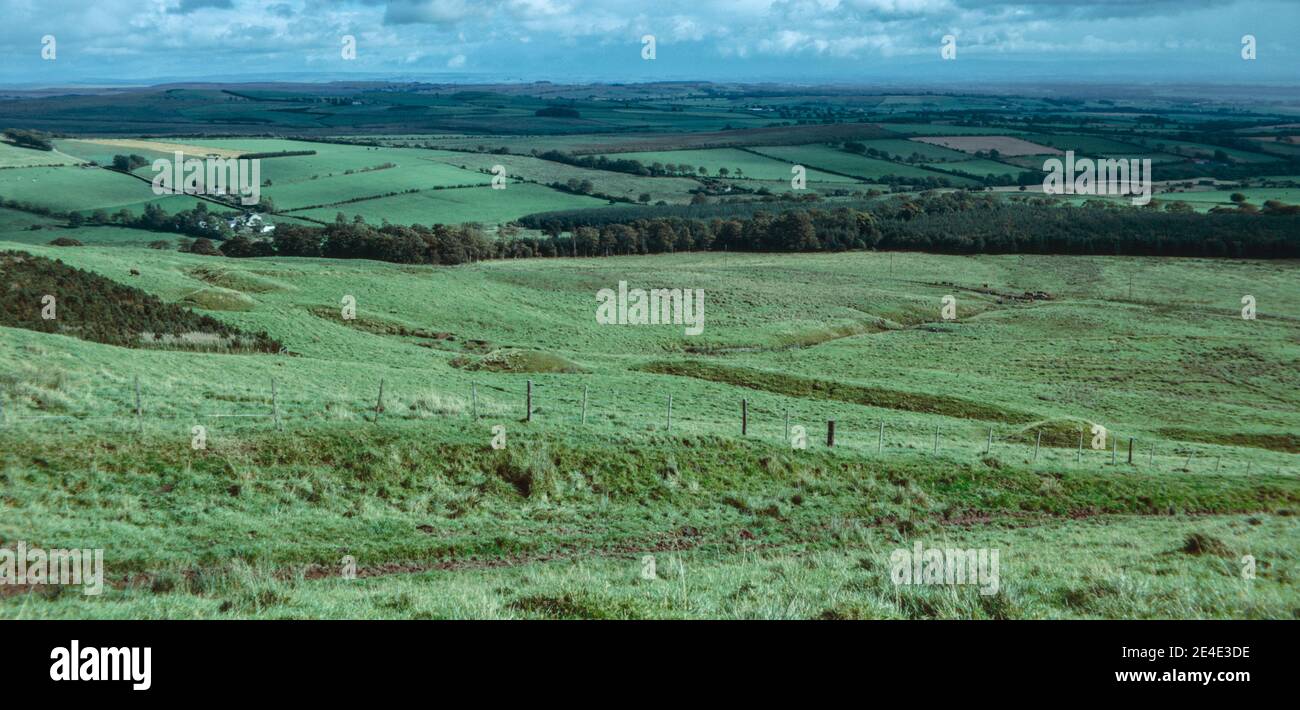 Remains of Burnswark Hill Roman fort earthworks between Ecclefechan and ...