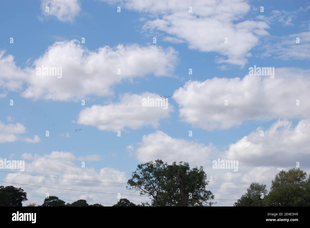 Red Arrows in distance Silverstone motor circuit Stock Photo - Alamy