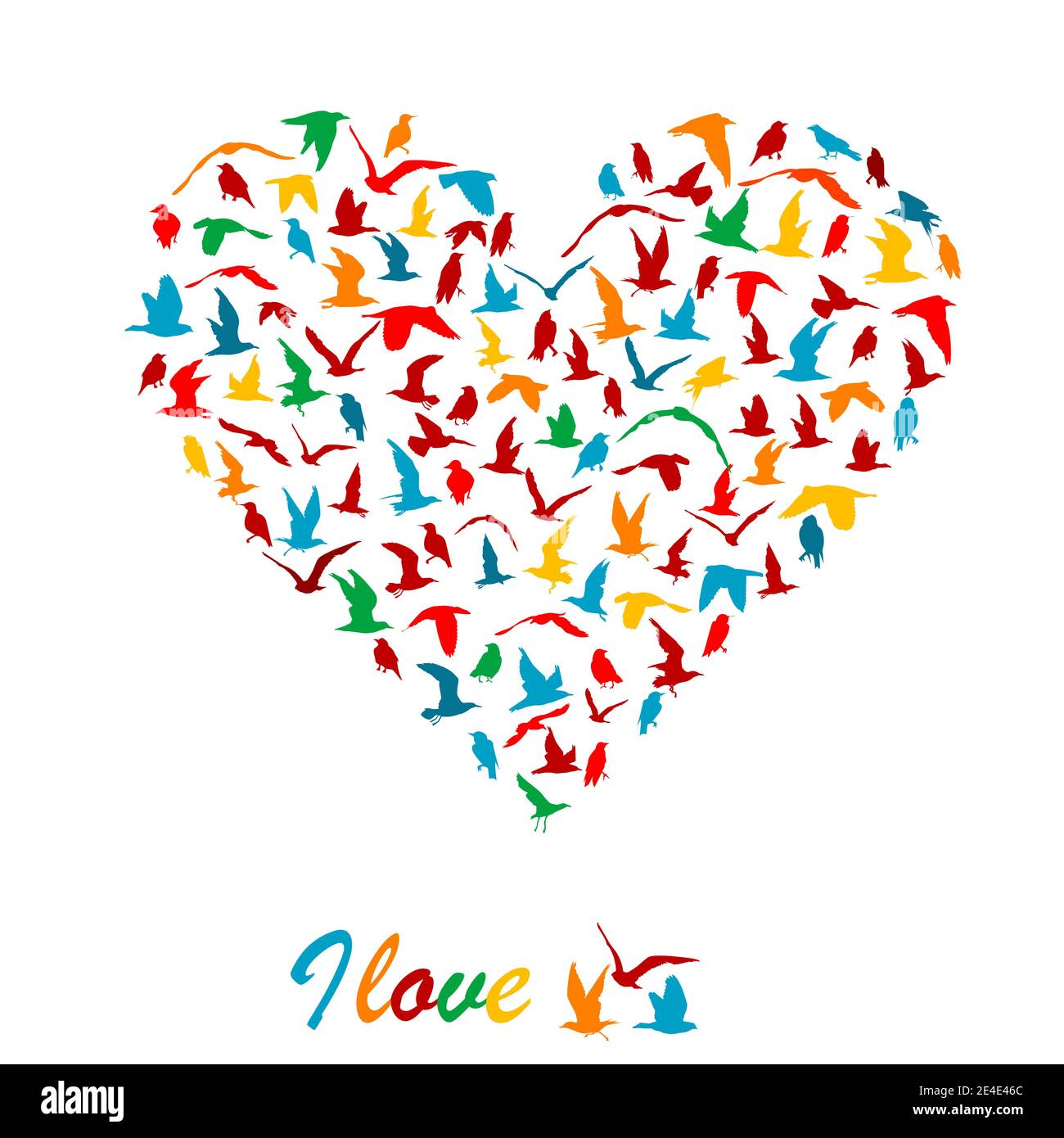 Black birds flying together Stock Vector Images - Alamy