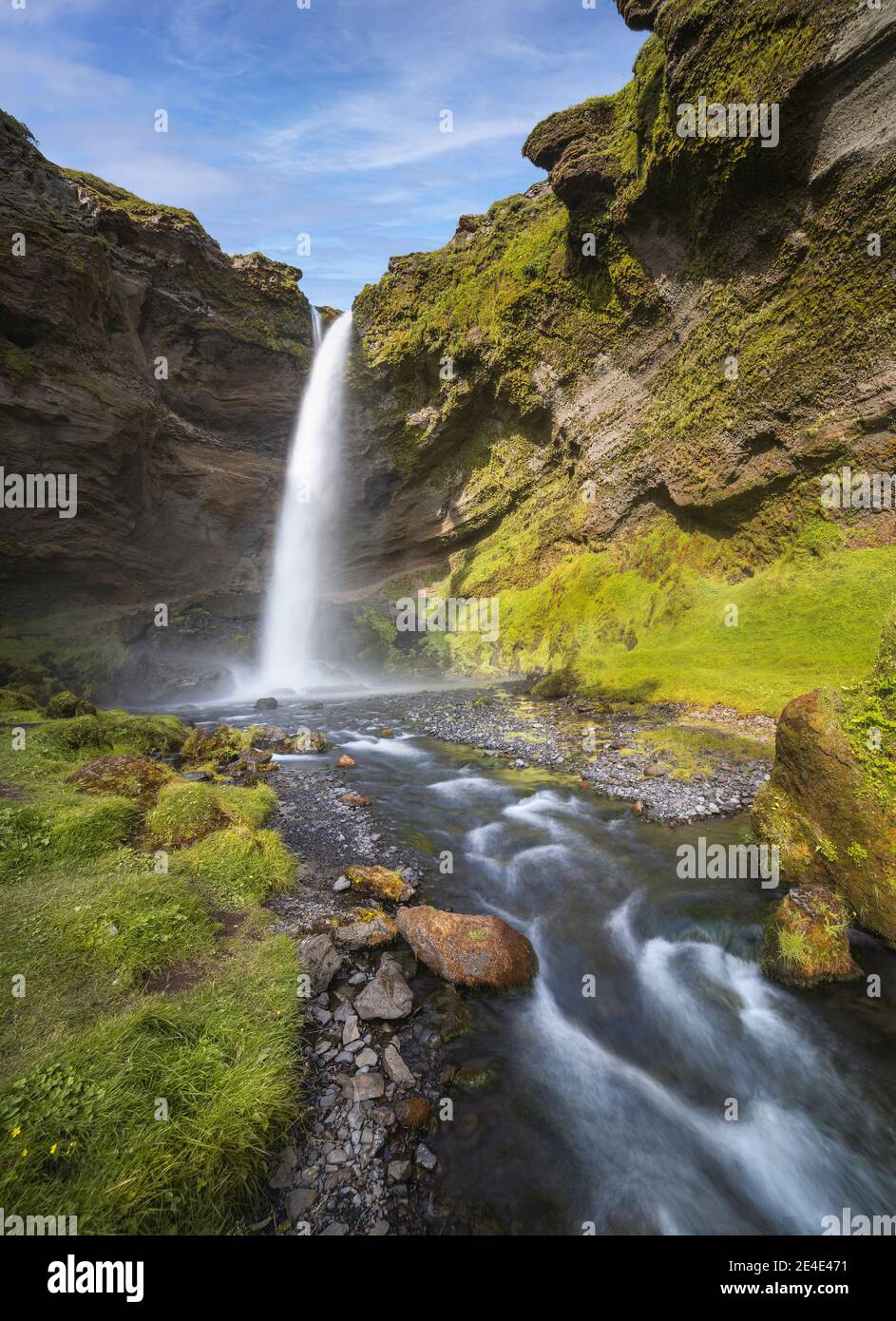 Icelandic Landscape With Waterfall High Resolution Stock Photography ...