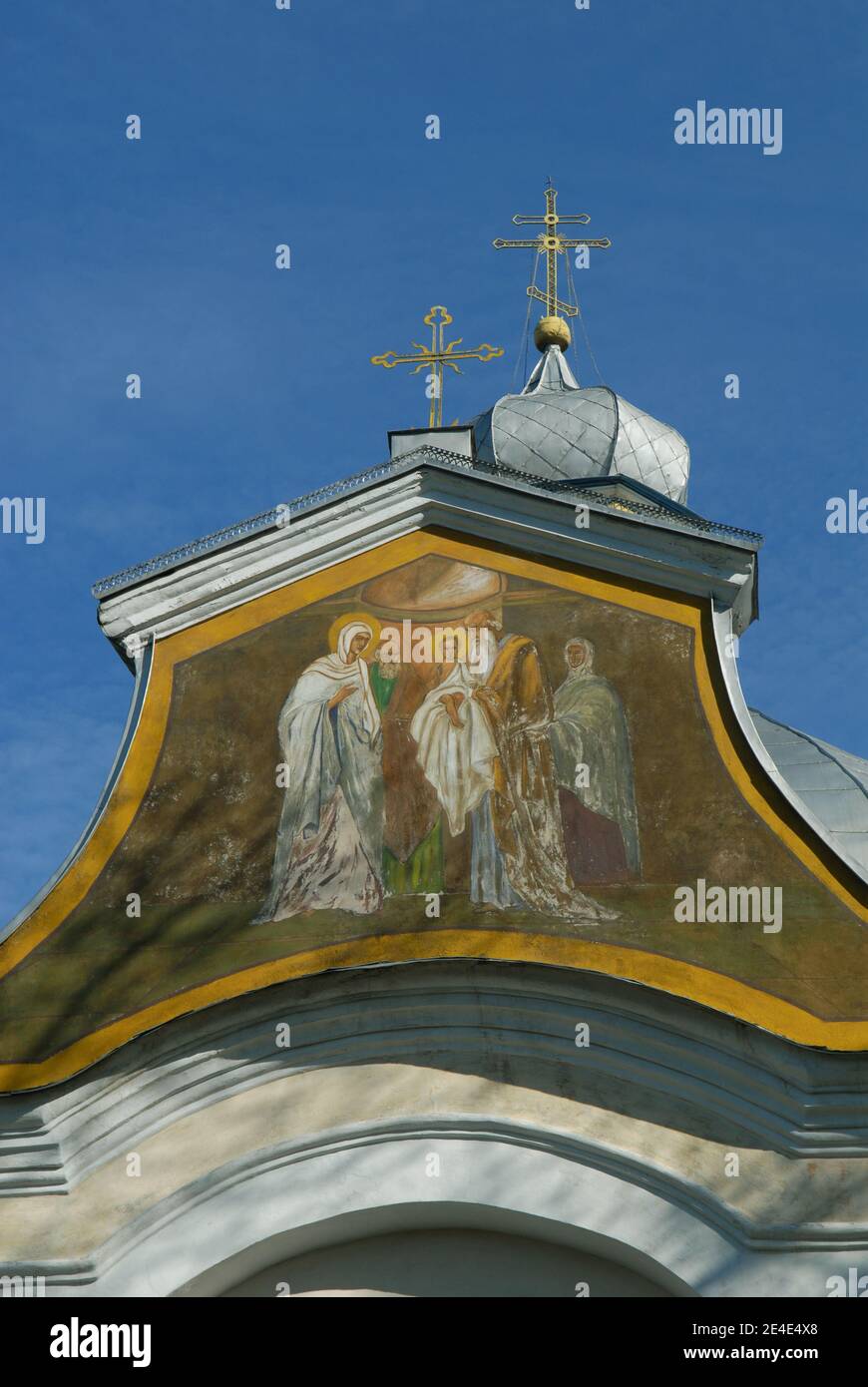 Candlemas (Candlemass) church in Olyka. Painting above entrance: Feast ...