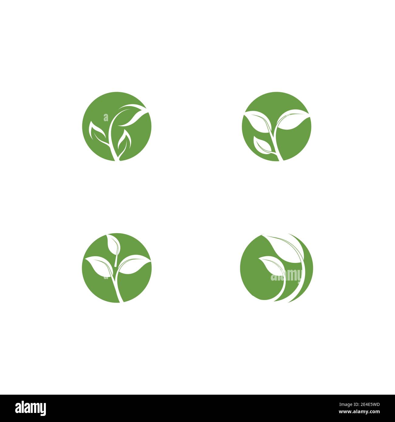 Set Leaf Logo Template vector symbol nature Stock Vector Image & Art ...