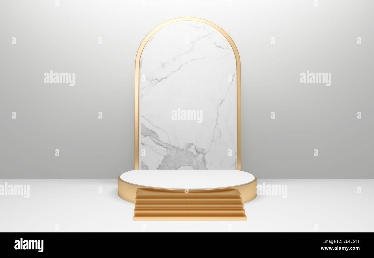 white podium on background abstract minimal style. 3D rendering Stock ...