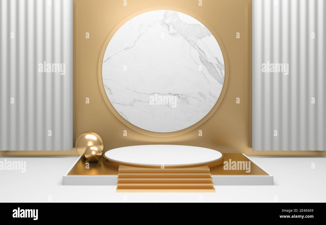 white podium on background abstract minimal style. 3D rendering Stock ...