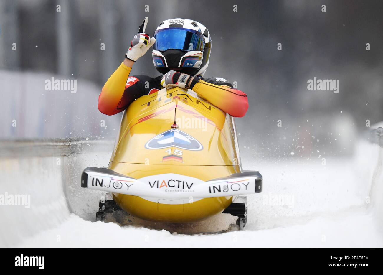 23 January 2021, Bavaria, Schönau Am Königssee: Bobsleigh: World Cup ...