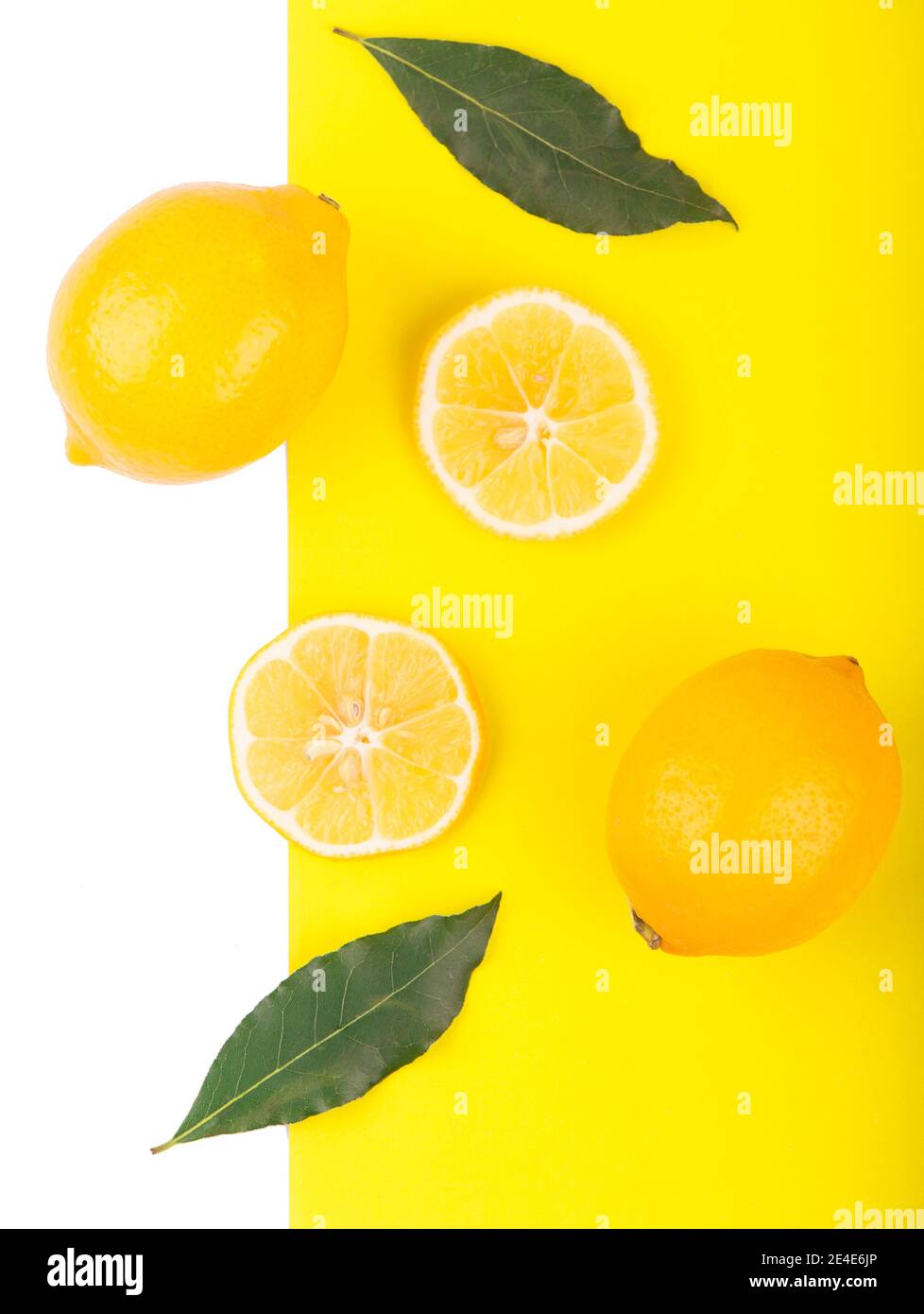 Creative layout made of lemon. Flat lay. Food concept Stock Photo - Alamy