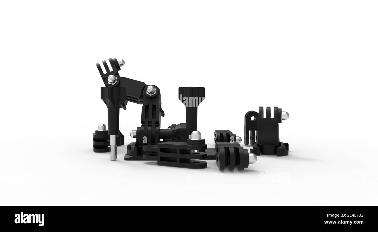 Action camera mount accessories fitting kit plastic mounts for modern ...