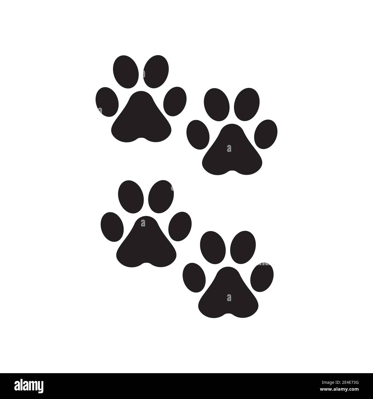 Dog paw vector footprint icon logo symbol graphic illustration Stock ...