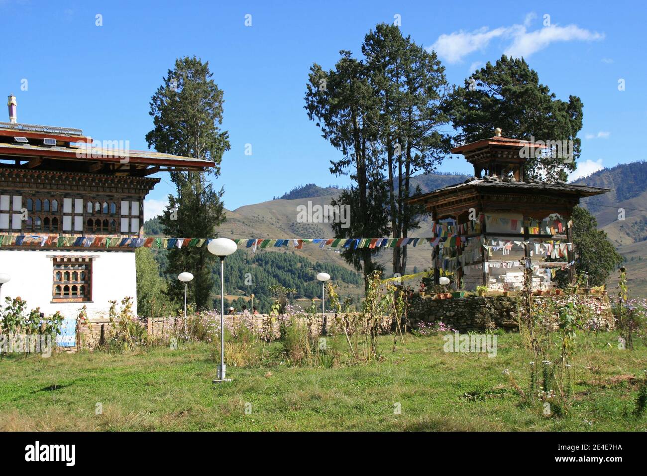 buddhist monastery in gangtey in bhutan Stock Photo - Alamy
