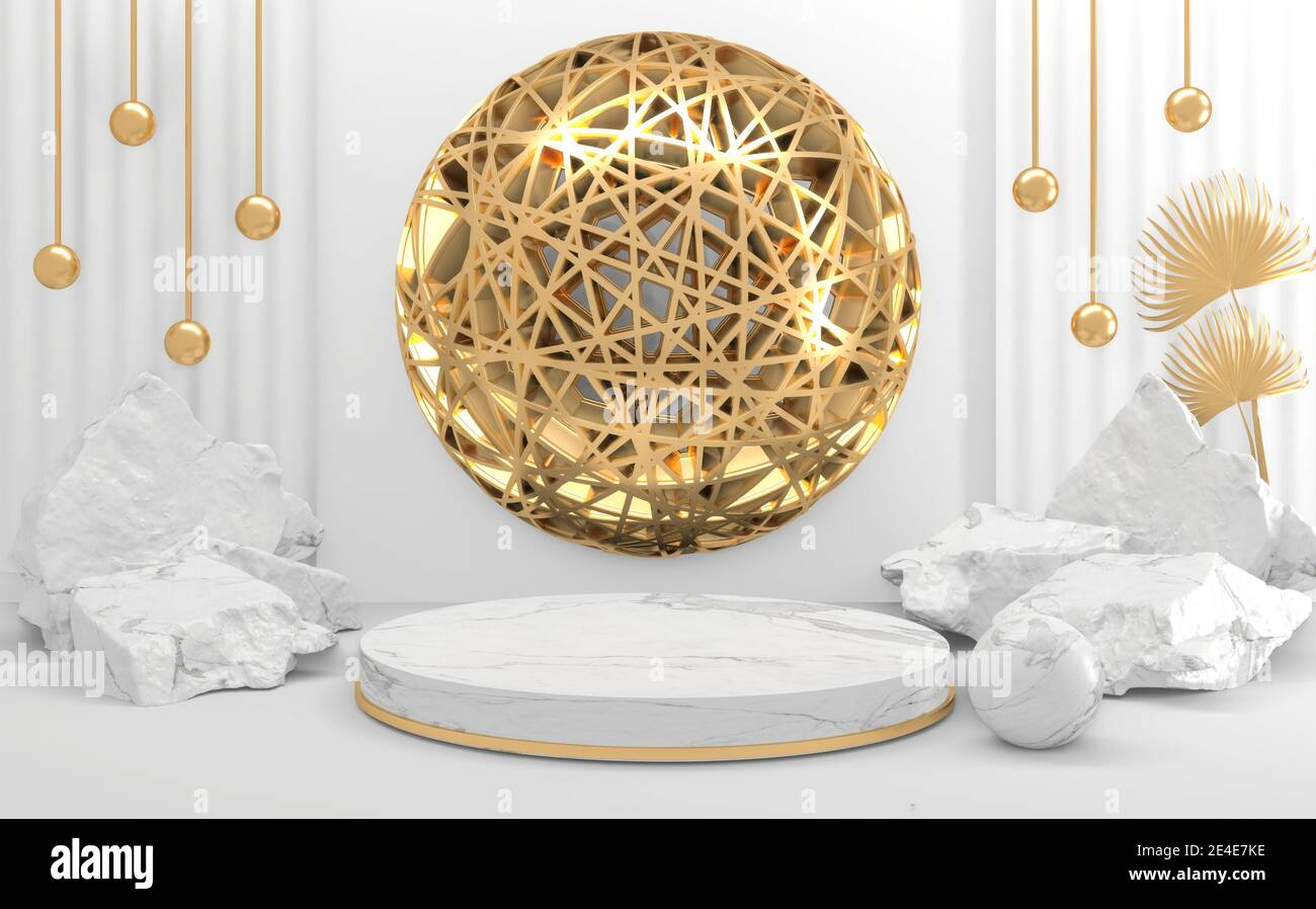 white podium on background abstract minimal style. 3D rendering Stock ...