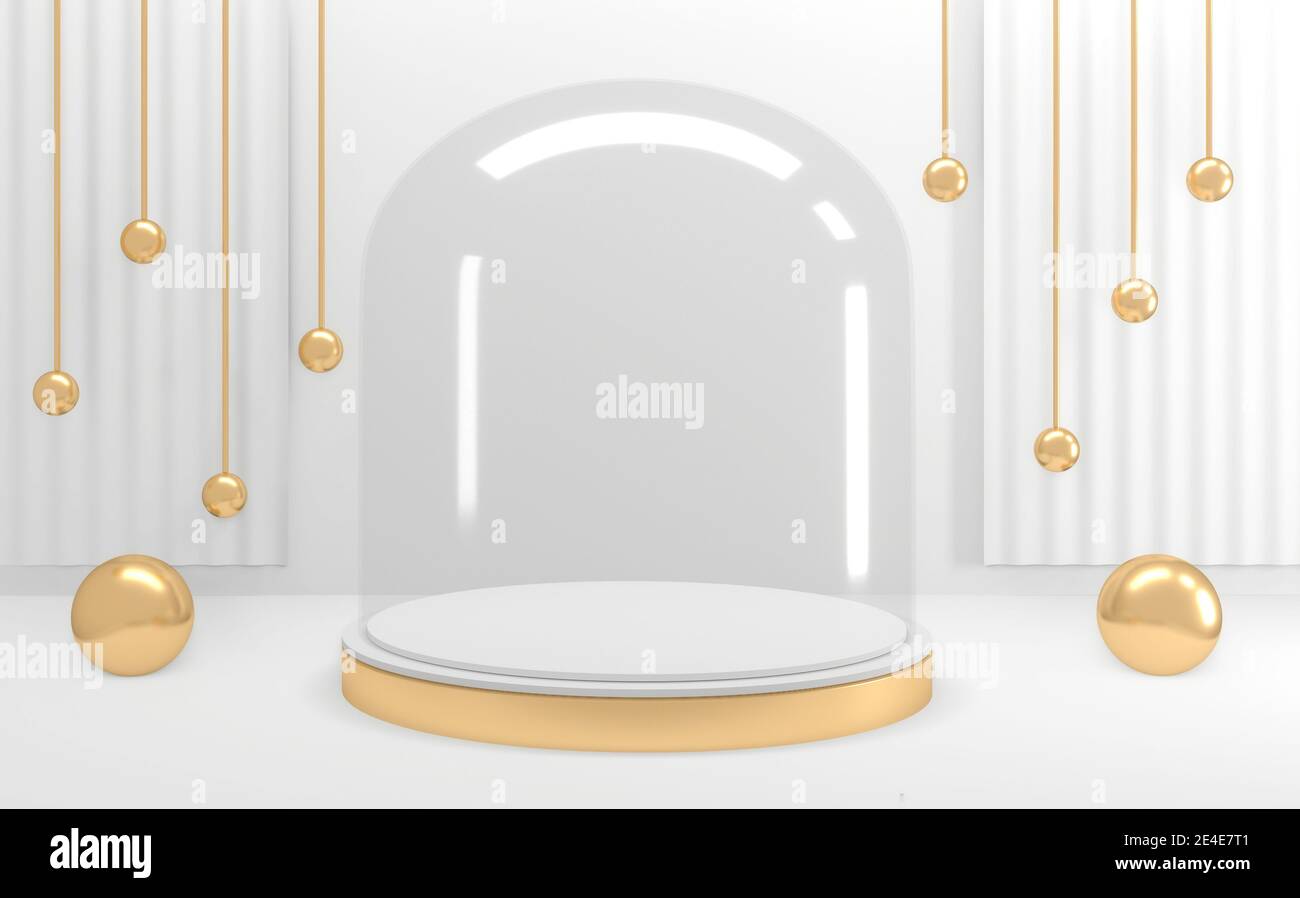 white podium on background abstract minimal style. 3D rendering Stock ...