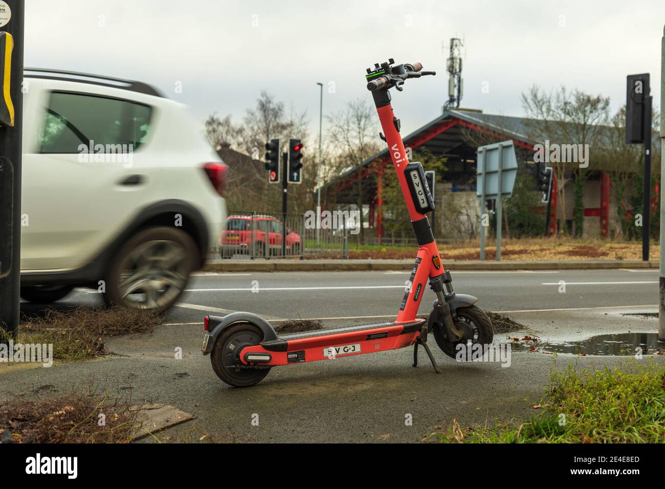 E scooter pedestrian england hi-res stock photography and images - Alamy