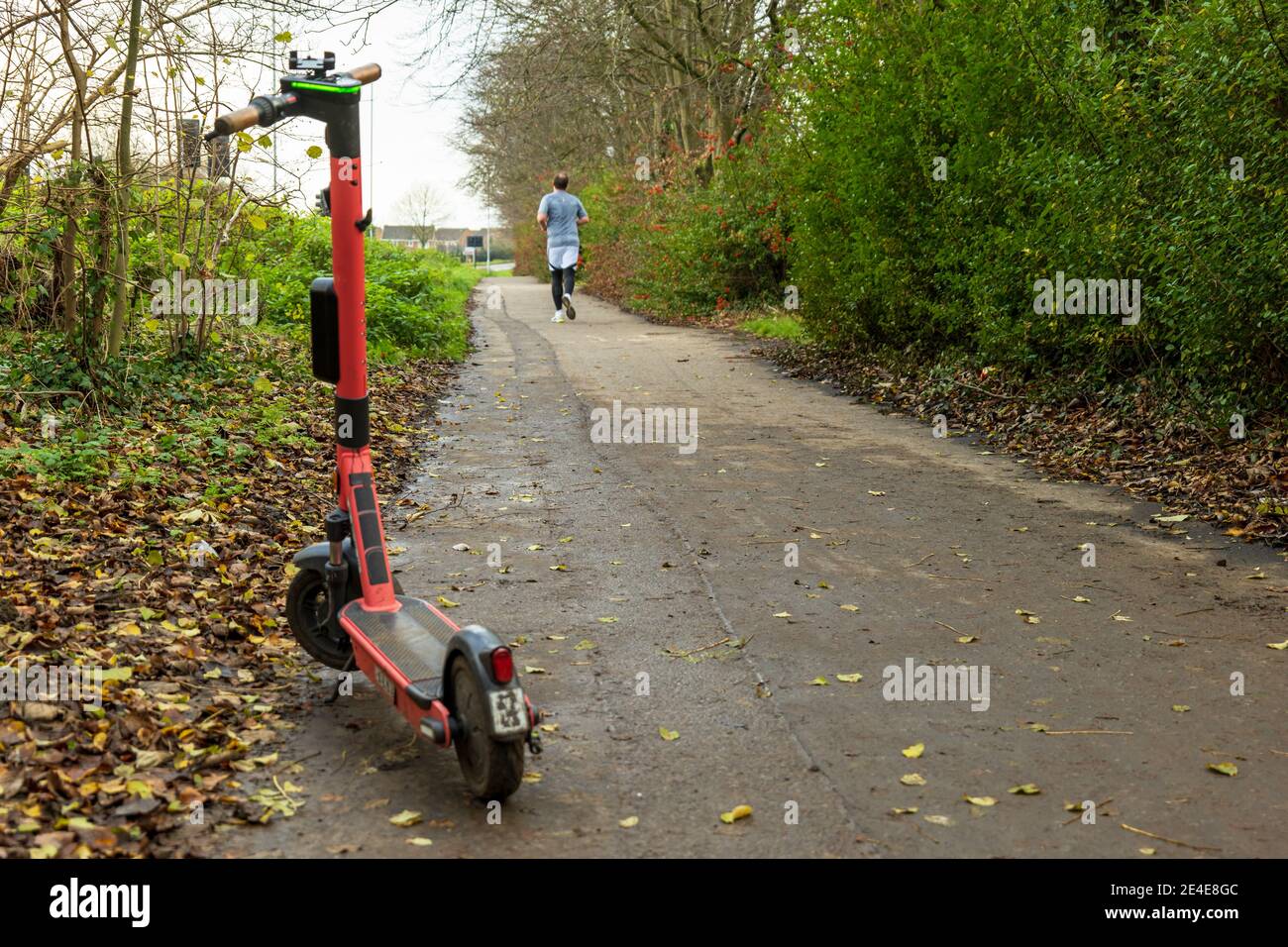 E scooter pedestrian england hi-res stock photography and images - Alamy