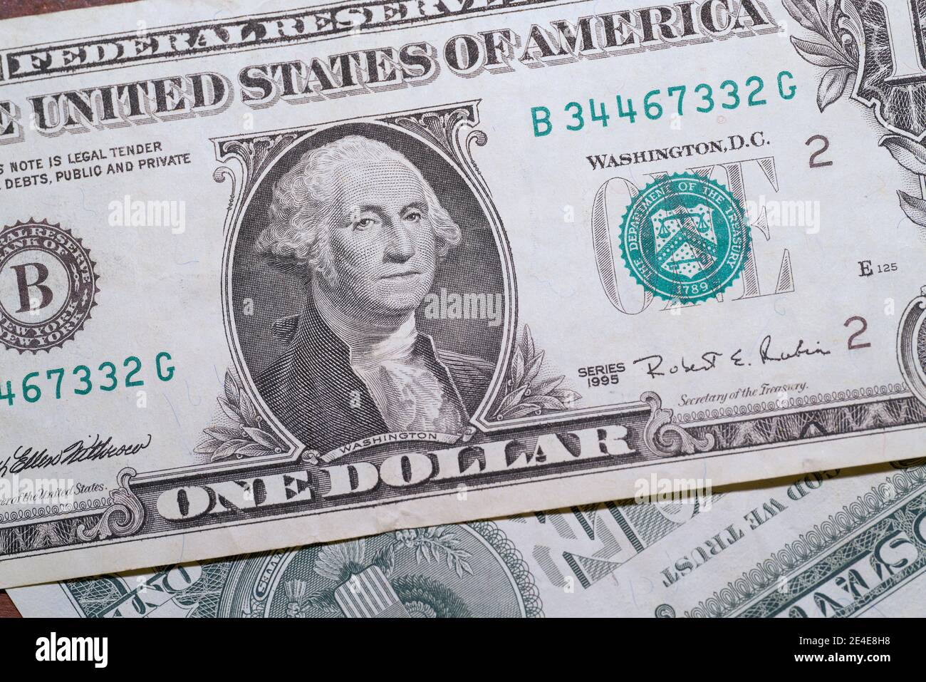 Dollar banknotes on a table Stock Photo - Alamy