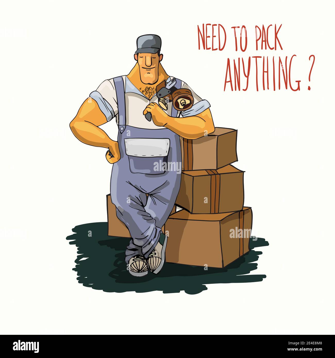 Muscular tradesman Stock Vector Images - Alamy