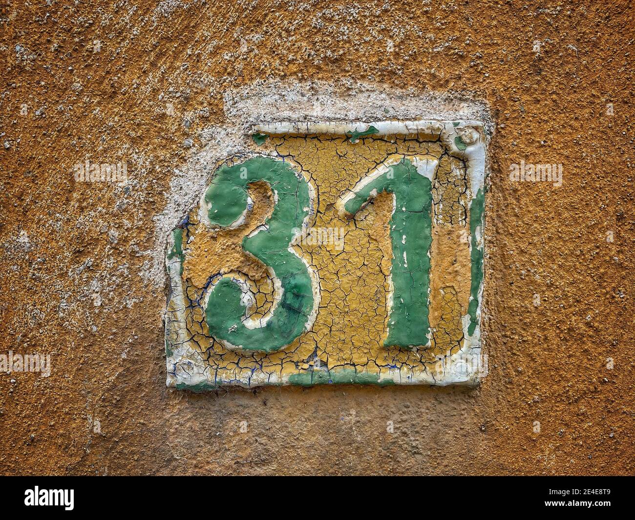 Number thirty one on a wall hi-res stock photography and images - Alamy
