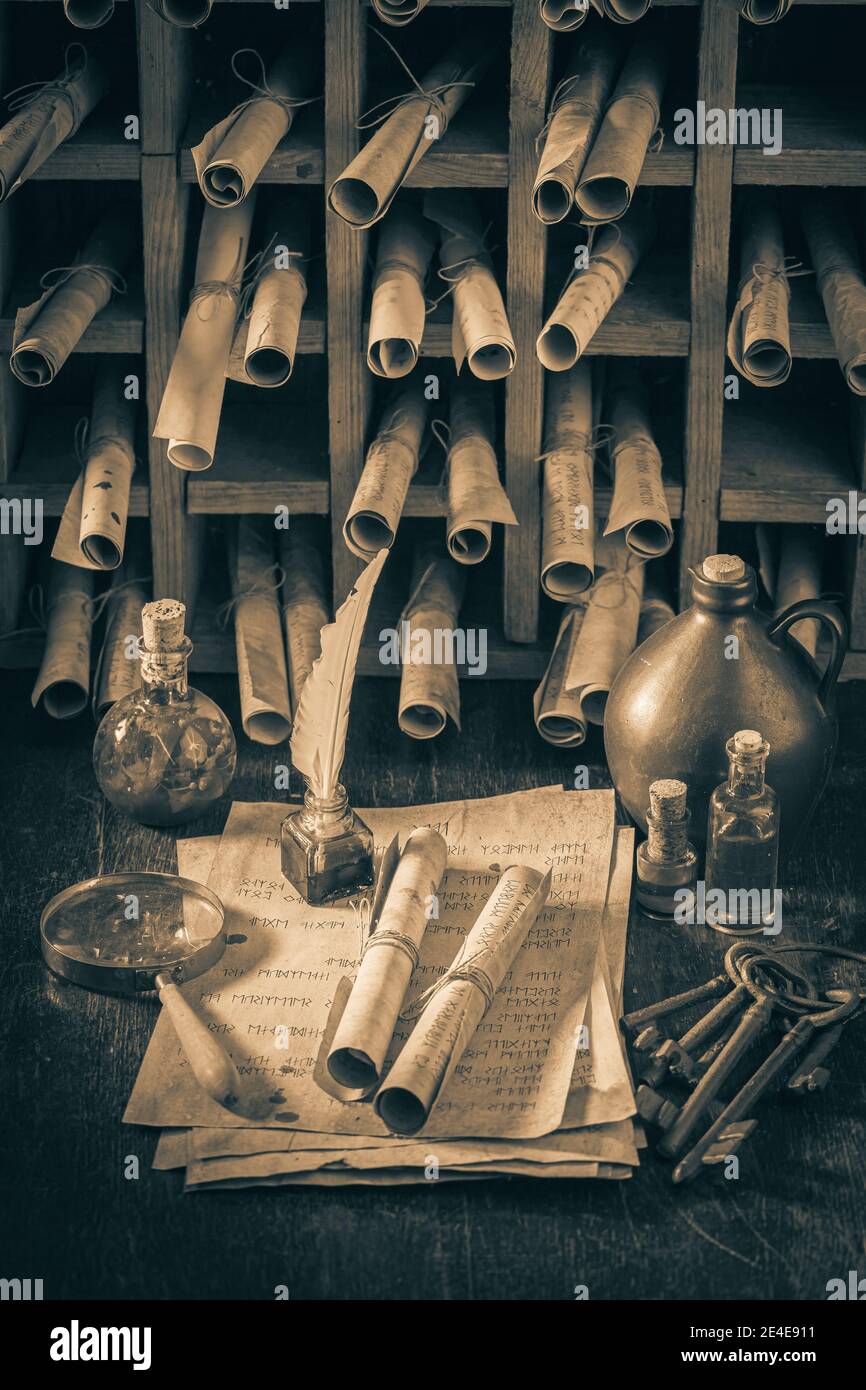 Old scribe hi-res stock photography and images - Alamy