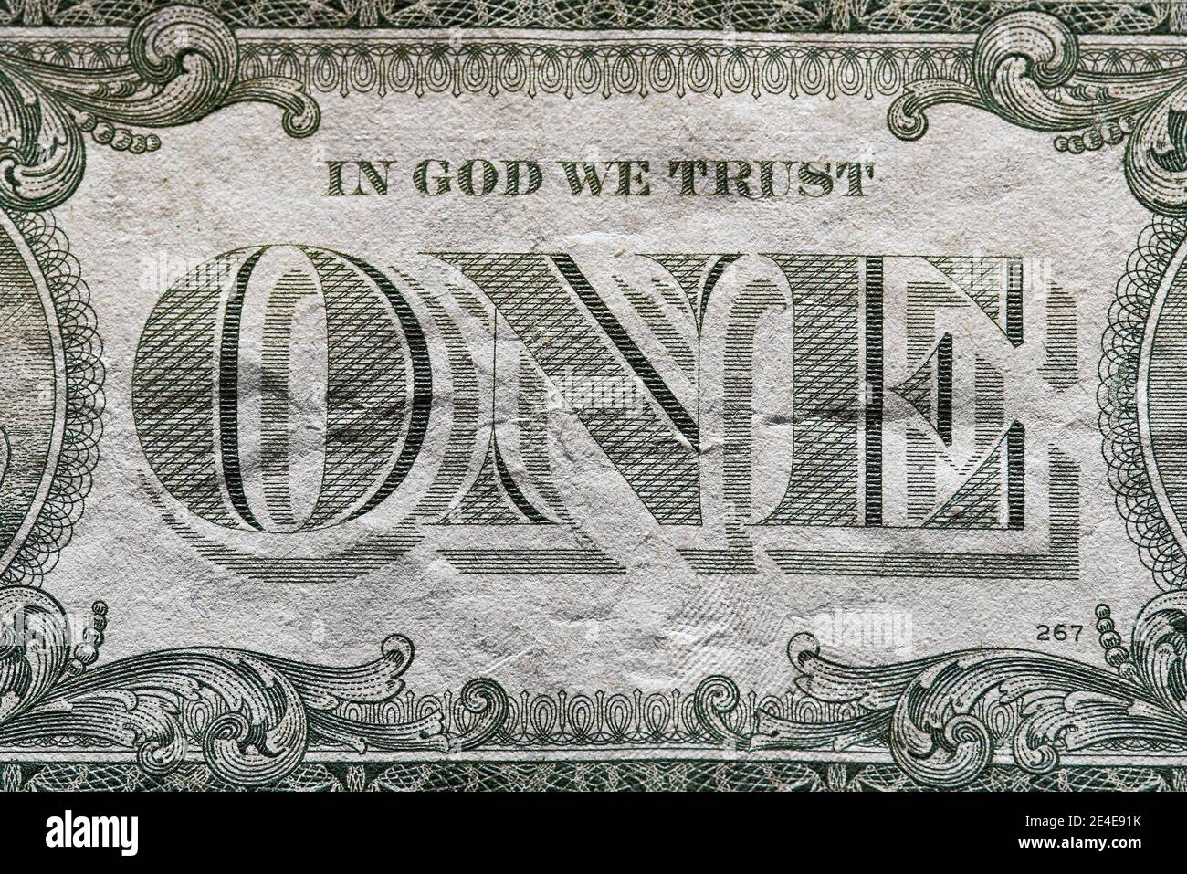 Detail of a one dollar banknote Stock Photo - Alamy