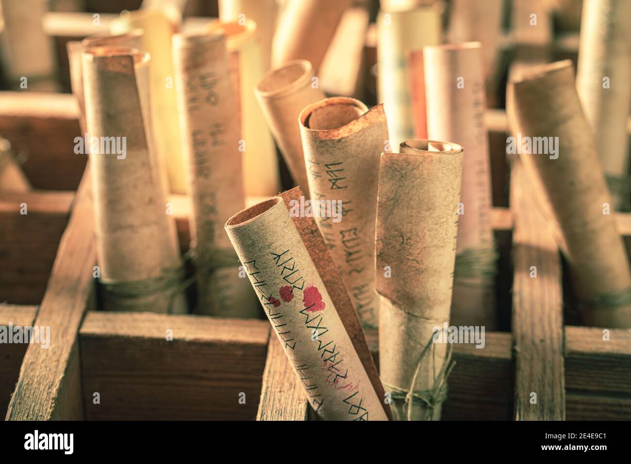 Papyrus scroll ancient library hi-res stock photography and images - Alamy