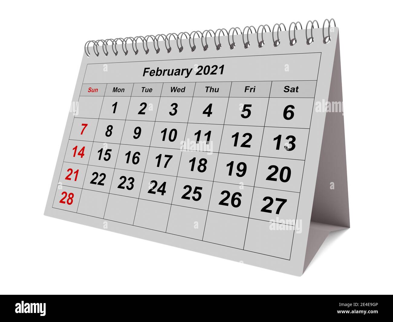 February 2021 calendar Cut Out Stock Images & Pictures - Alamy