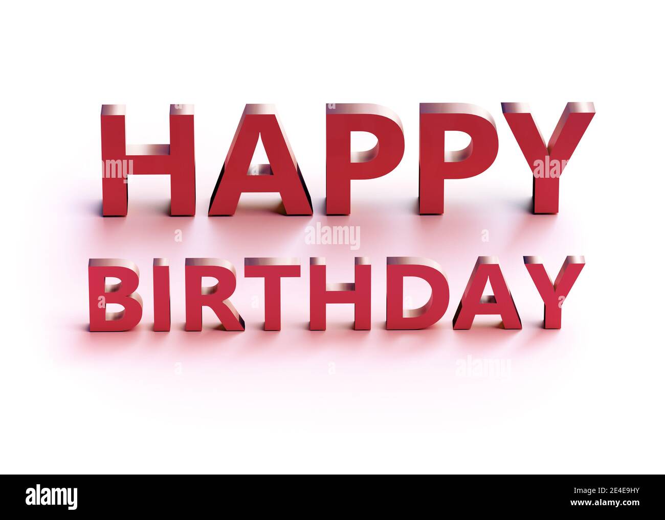 3d words HAPPY BIRTHDAY with shadow. 3d rendering Stock Photo - Alamy