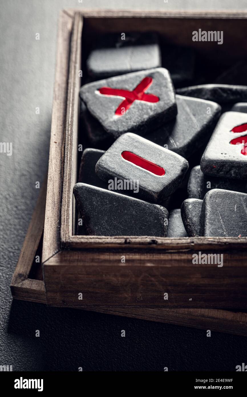 Runes box hi-res stock photography and images - Alamy