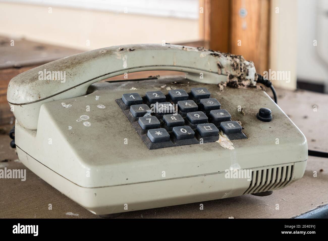 old phone in retro style Stock Photo - Alamy