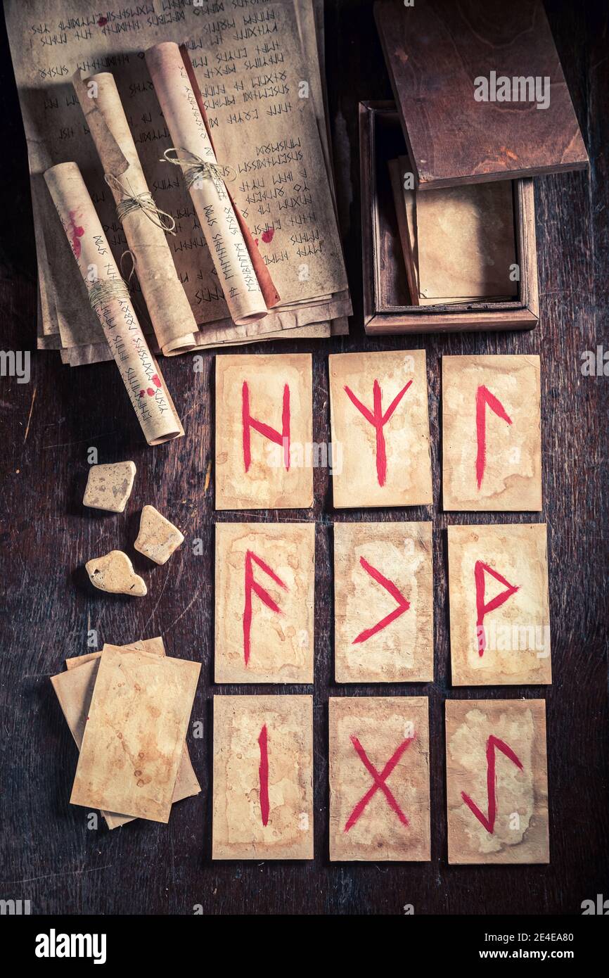 Runic stone runic stones hi-res stock photography and images - Alamy