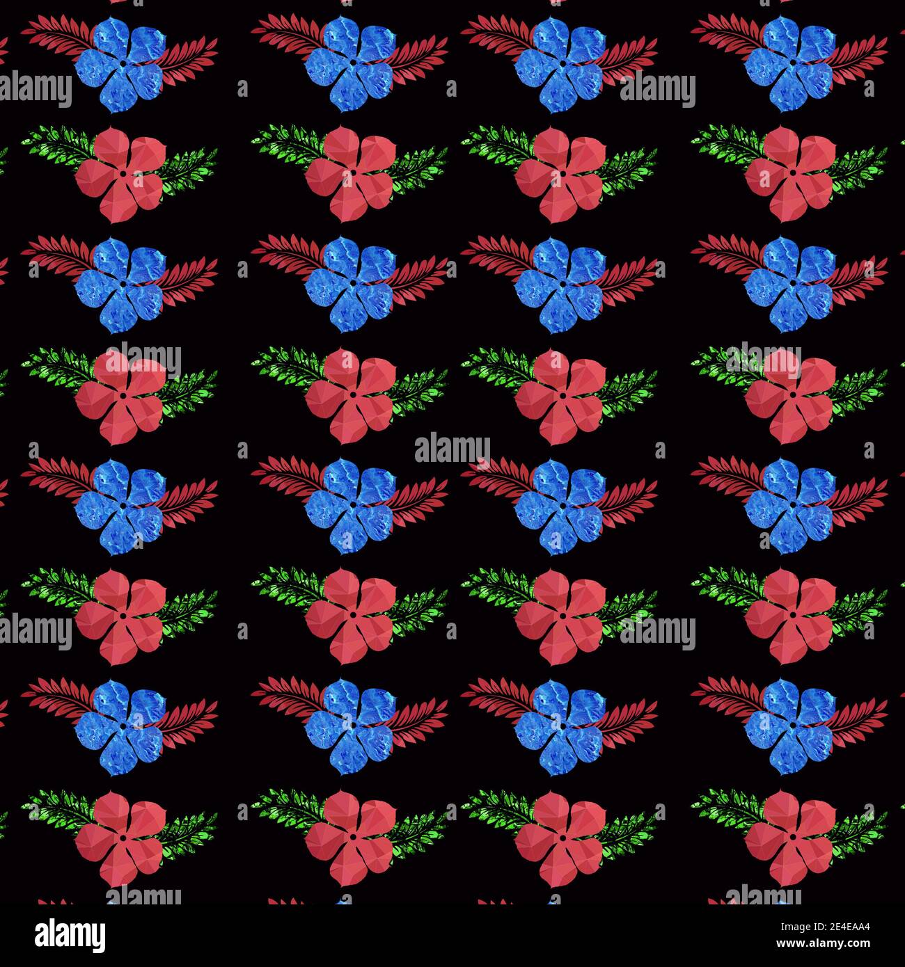 3d illustration of flowers rose pattern texture on black background ...