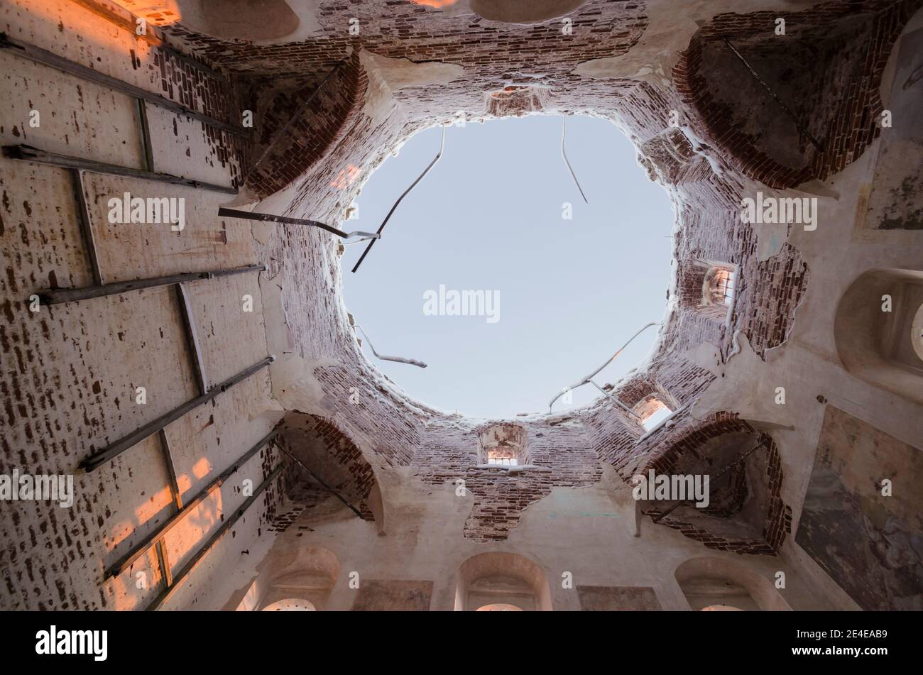Abandoned Russian northern monastery. Krasnogorsk Monastery in the ...