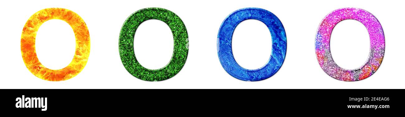 3d illustration of the O letters logo Stock Photo - Alamy