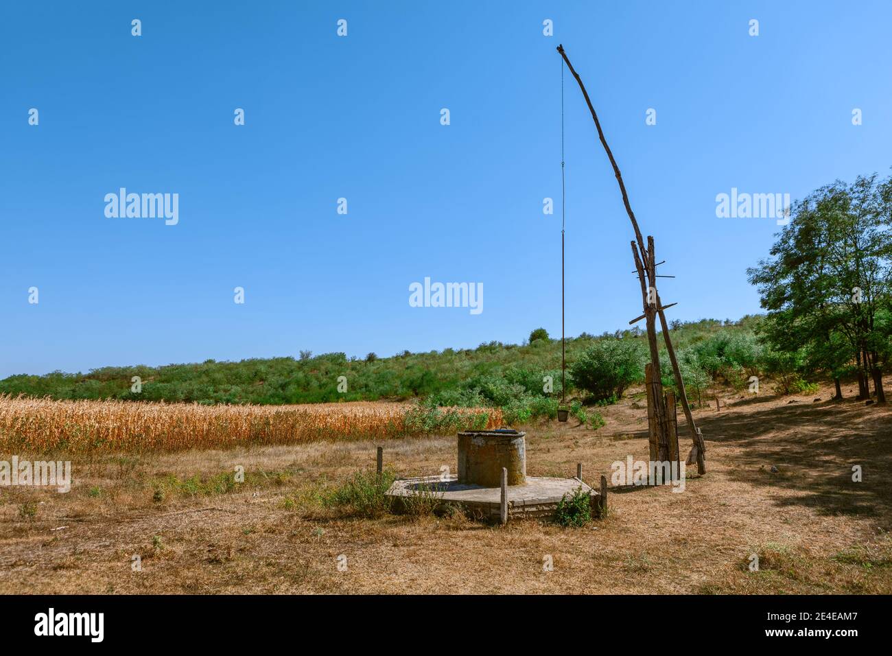 Ancient Well like in film . Old rustic water well Stock Photo - Alamy