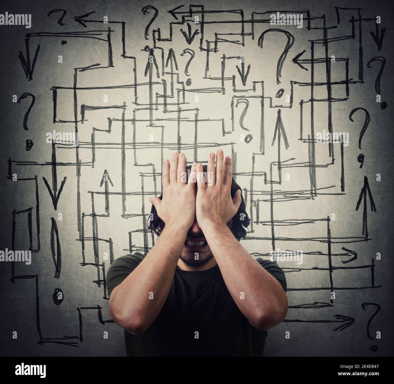 Portrait of angry and disappointed young man, facepalm gesture ...