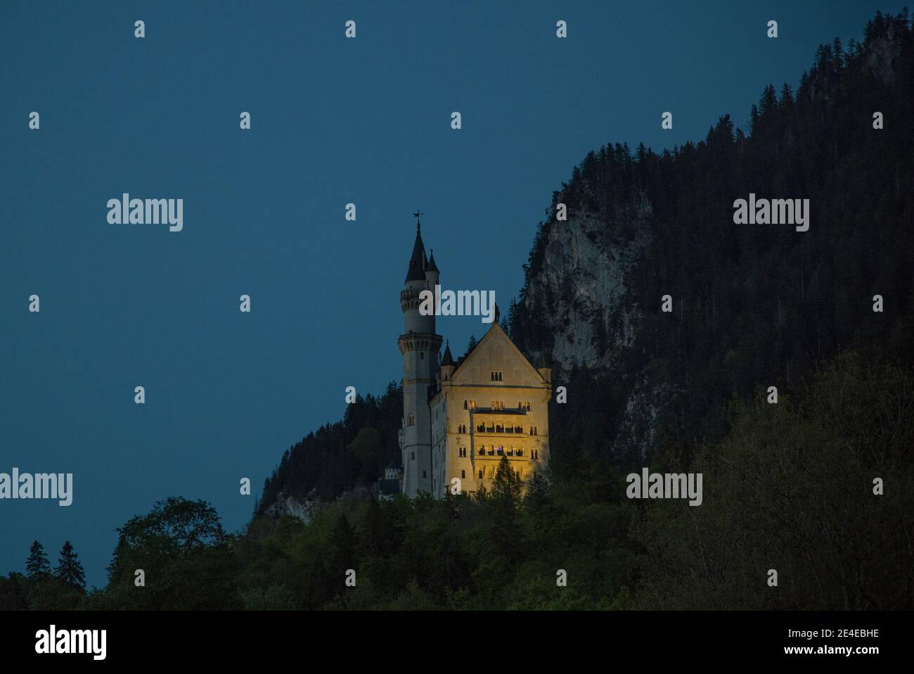 Neuschwanstein at night hi-res stock photography and images - Alamy